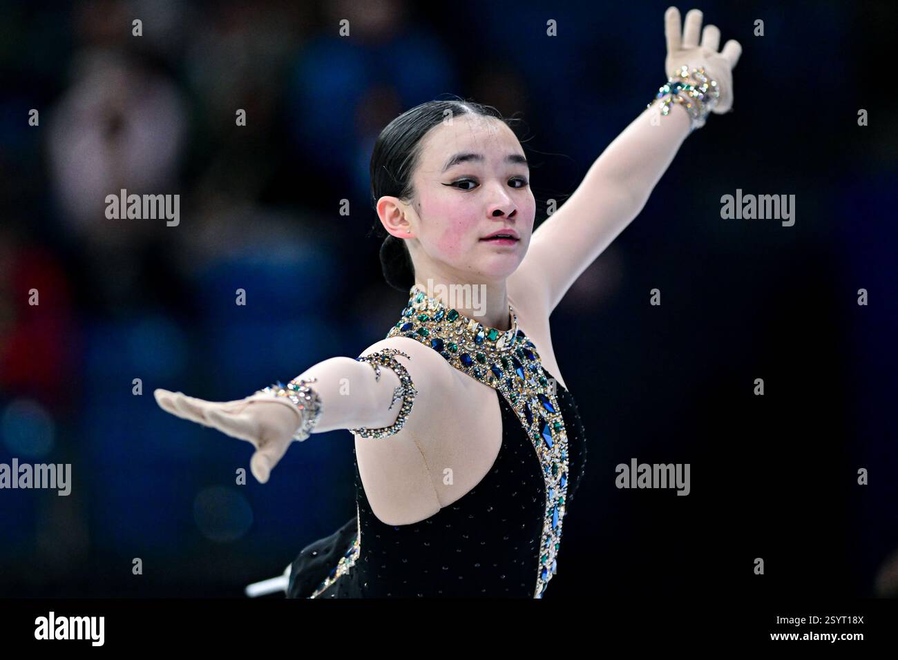 Elyce LIN-GRACEY (USA), during Junior Women Free Skating, at the ISU ...
