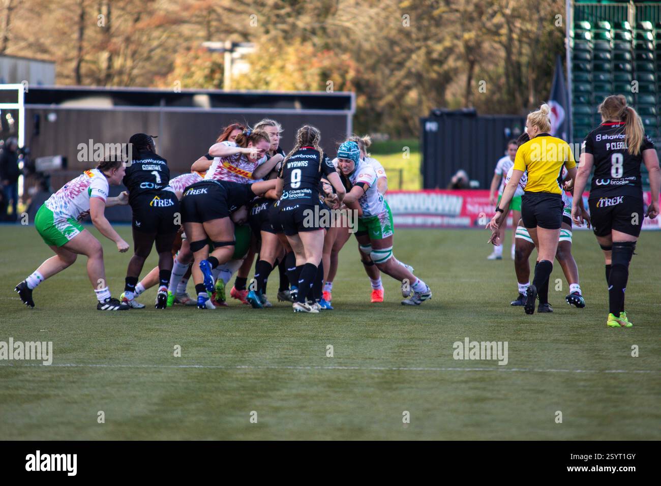 London, UK, 1st March 2025 Saracens maul forward versus Harlequins ...