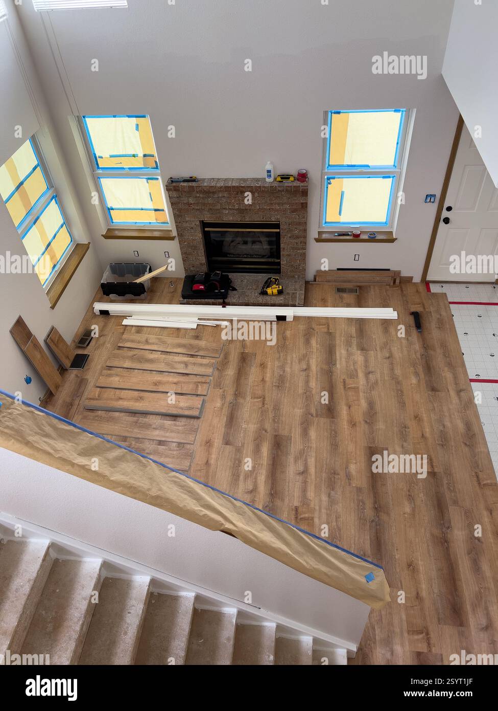 Home Living Room Undergoing Major Renovation Work Stock Photo - Alamy