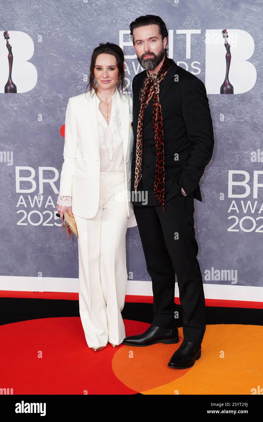 Claire Cooper and Emmett J. Scanlan arriving for The BRIT Awards 2025 ...