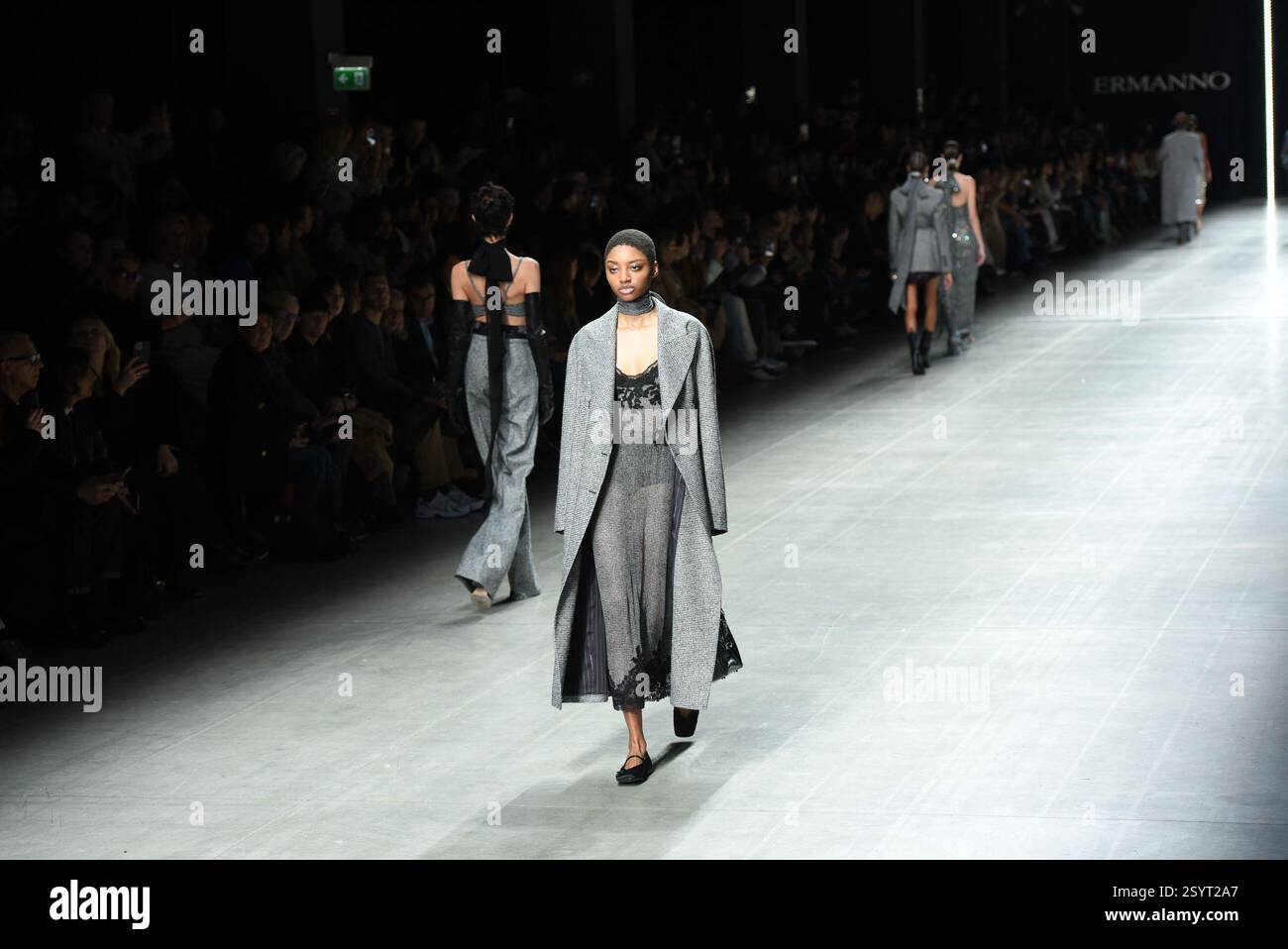 March 1, 2025, Milan, Italy: Models walk the runway during the ...
