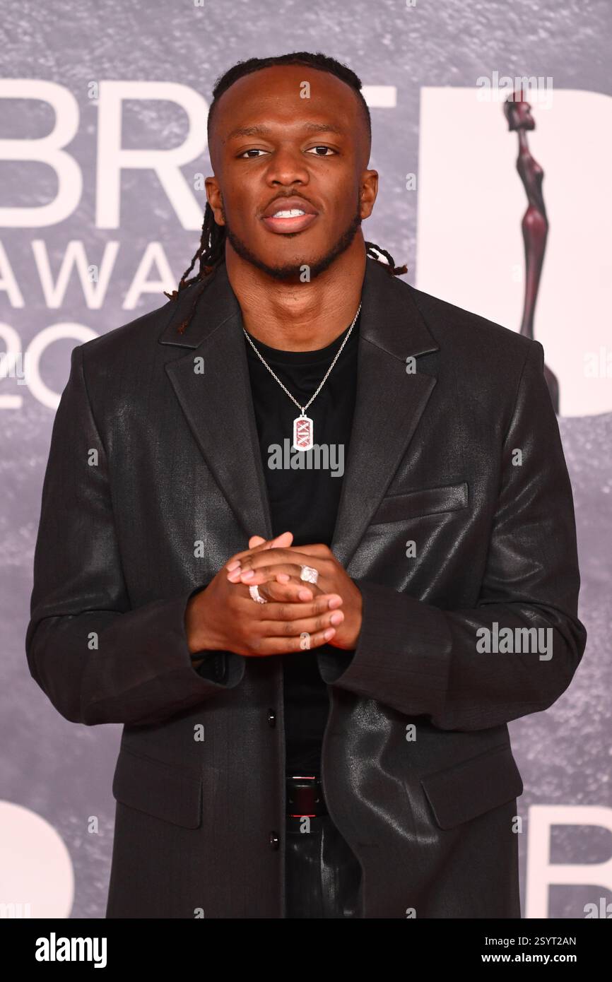 London, UK. 1 March 2025. KSI arriving for The BRIT Awards 2025 at ...