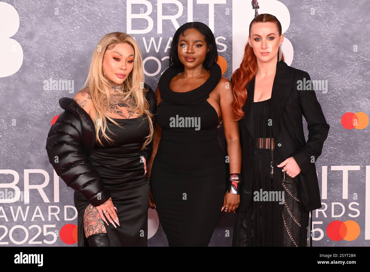 London, UK. 1 March 2025. Sugababes arriving for The BRIT Awards 2025 at London's O2 Arena ...