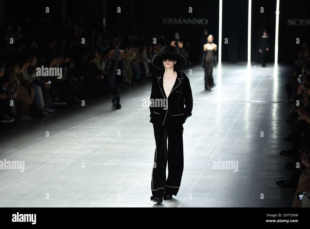 March 1, 2025, Milan, Italy: Models walk the runway during the ...
