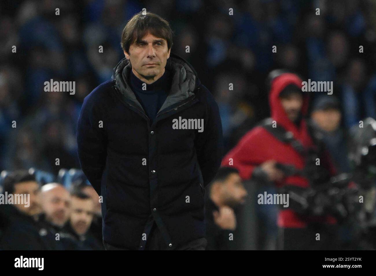 Naples, Italy. 01st Mar, 2025. Antonio Conte Coach of SSC Napoli look ...