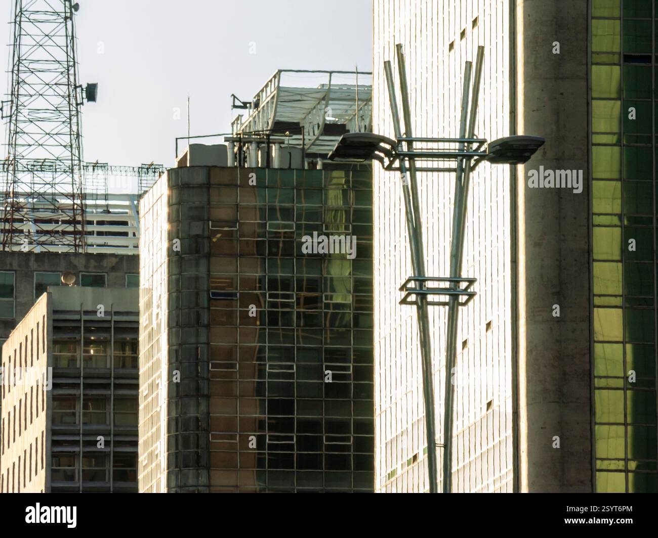 Facade of modern office buildings in Sao Paulo city, Brazil Stock Photo ...