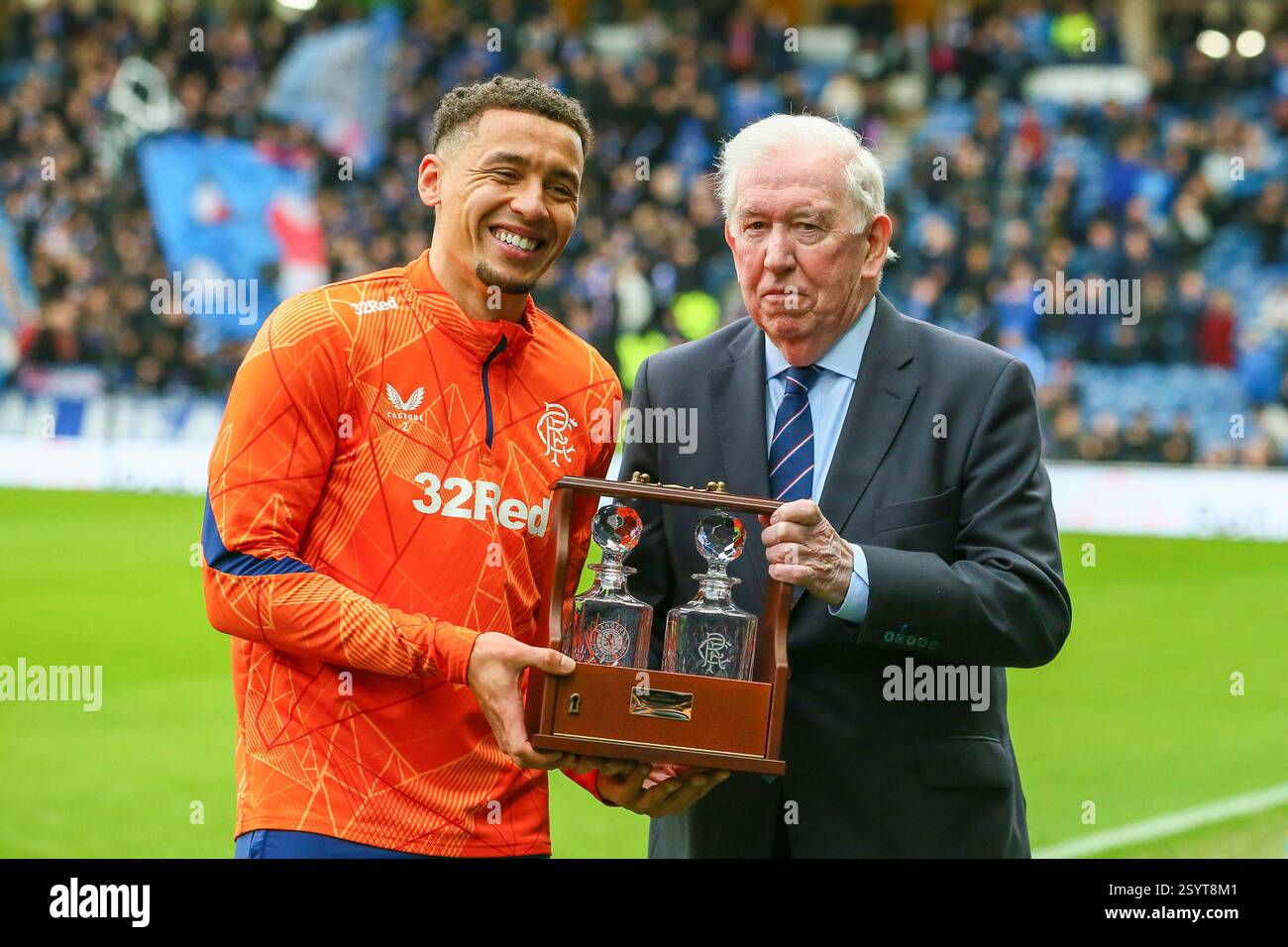 Glasgow, UK. 1st Mar, 2025. John Greig, (right), renowned football ...