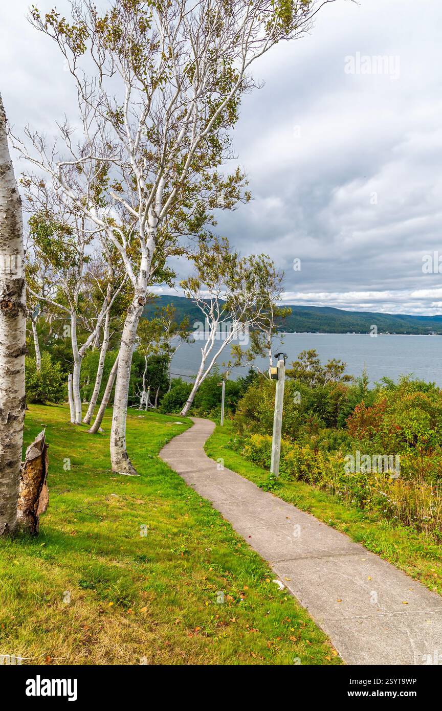 A view down a path towards Ingonish beach on the Cabot Trail Nova ...