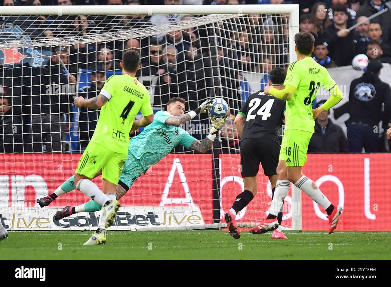 Reggio Emilia, Italy. 01st Mar, 2025. Adrian Semper (Pisa) saves during ...