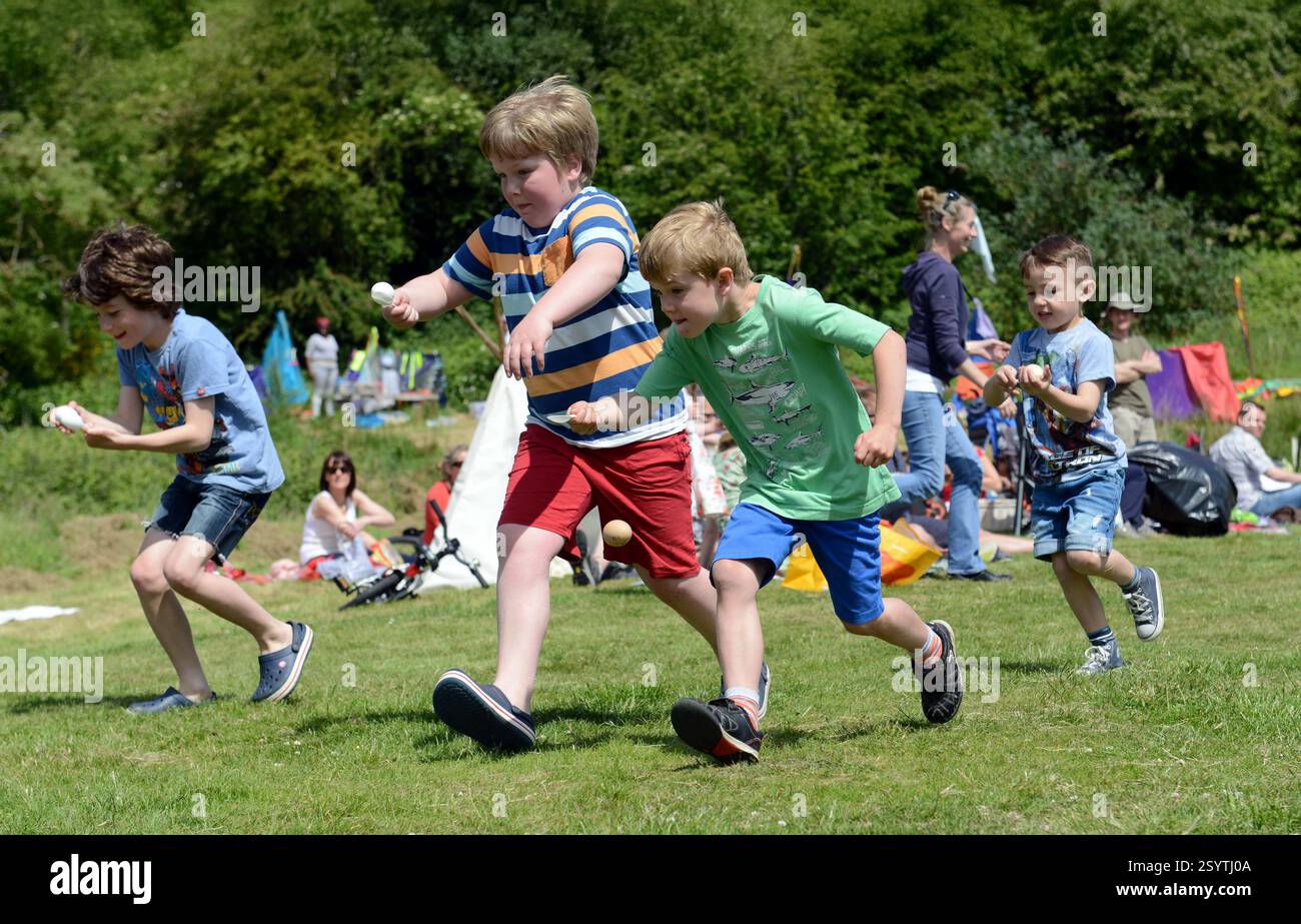 Community sports day at summer fete in Ironbridge Stock Photo - Alamy