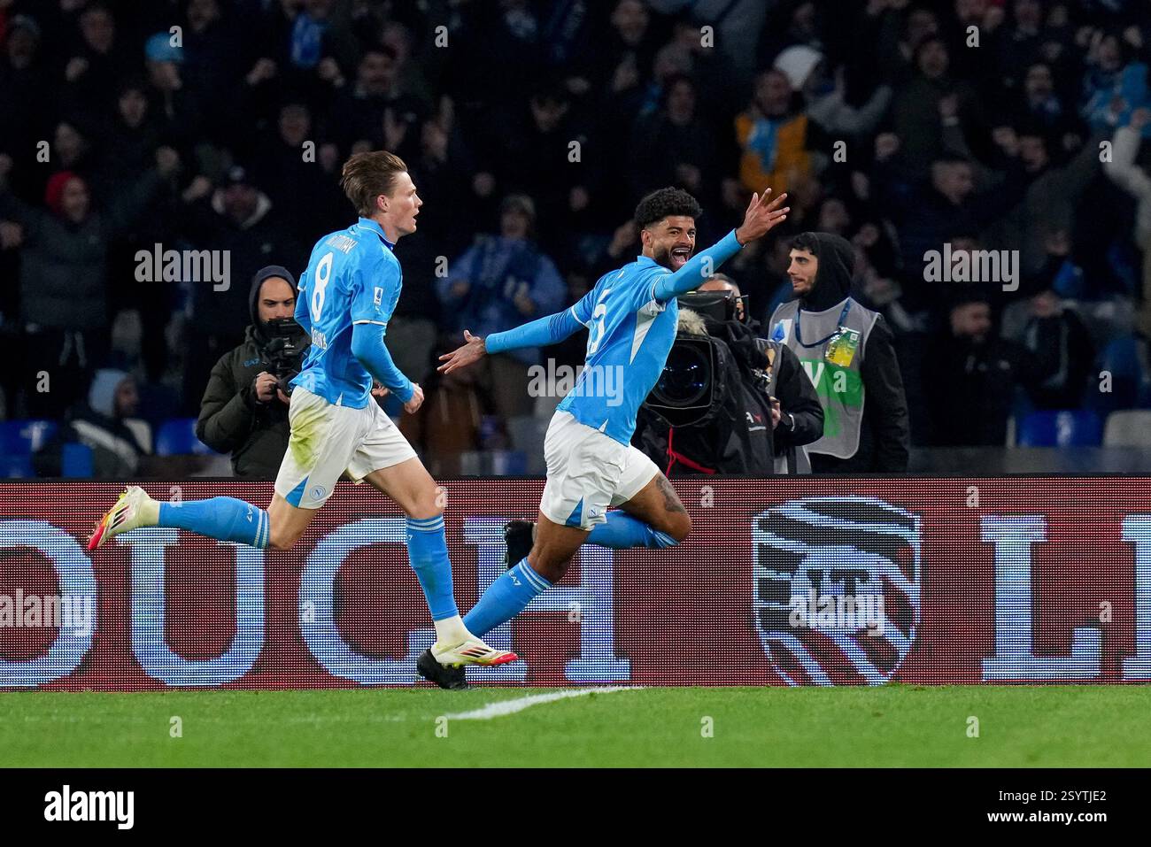 Naples, Italy. 01st Mar, 2025. Philip Billing of SSC Napoli celebrates ...