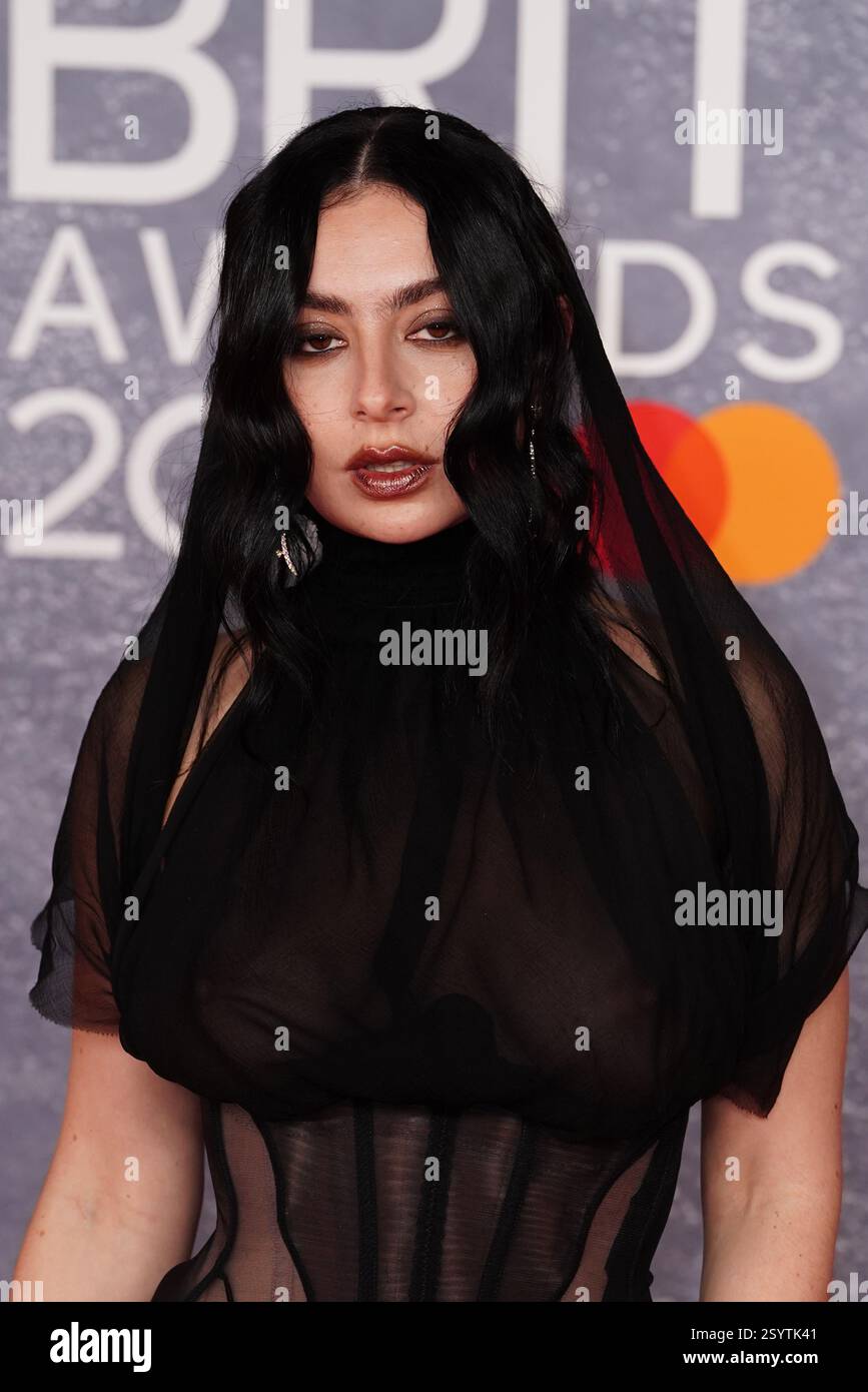 Charli XCX arriving for The BRIT Awards 2025 at London's O2 Arena. Picture date: Saturday March ...