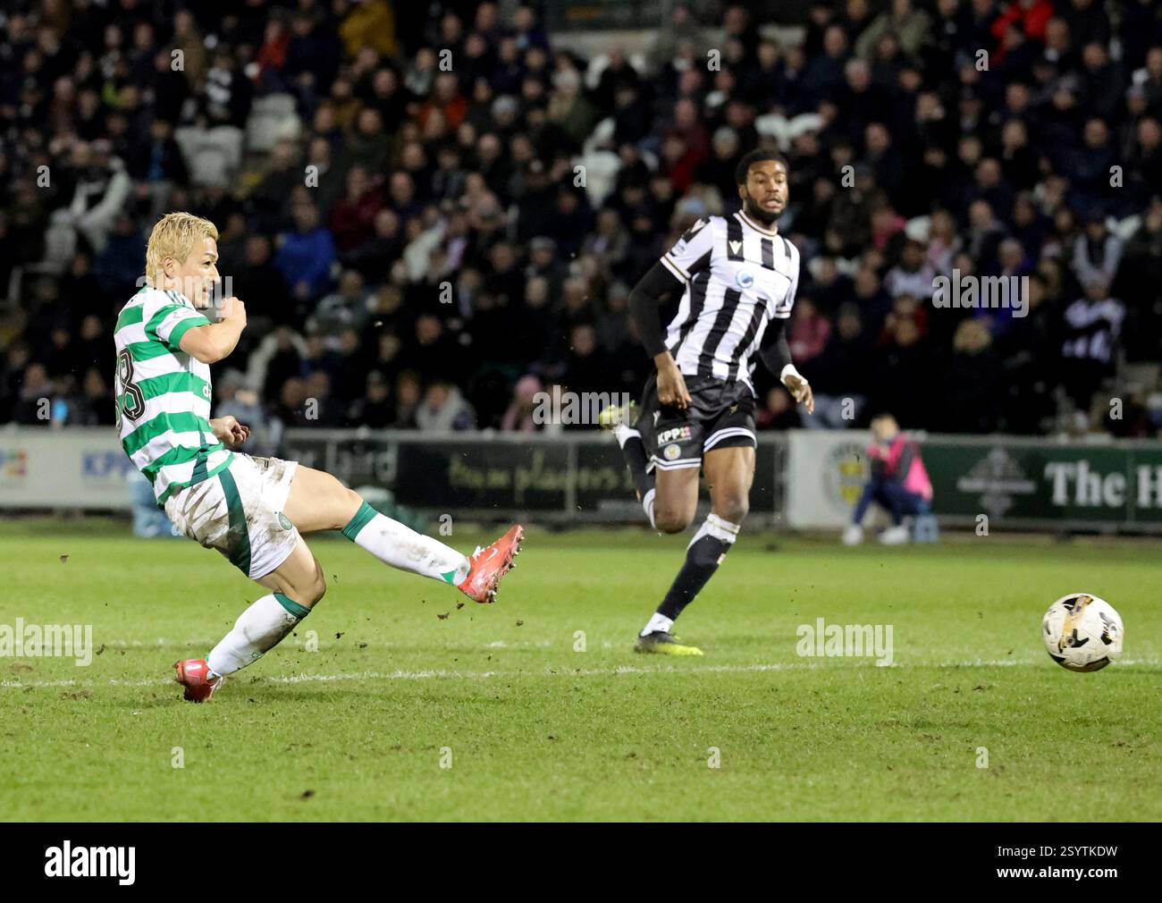 Celtic's Daizen Maeda scores his sides fourth goal during the William ...