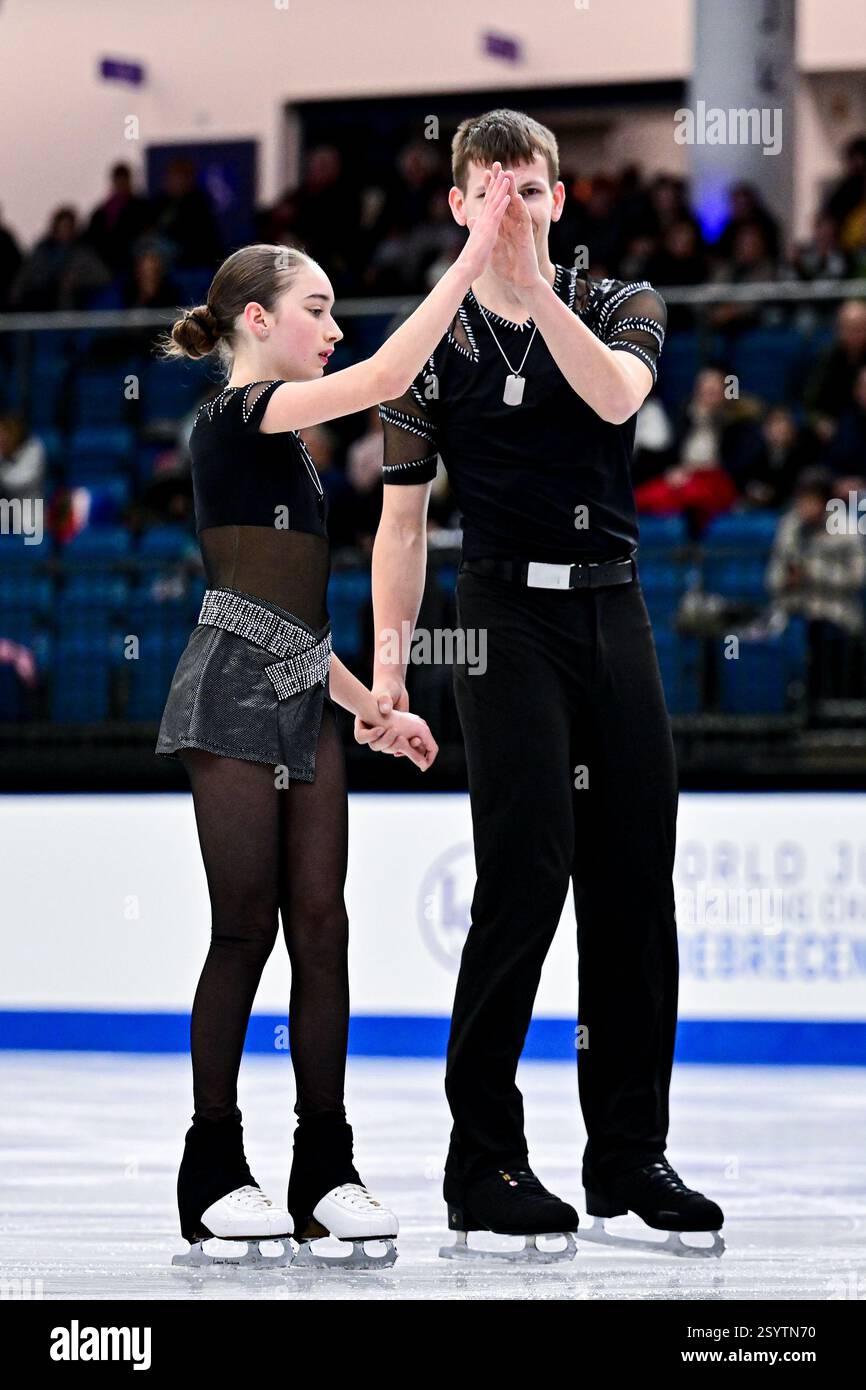 Laura HECKOVA & Alex VALKY (SVK), during Junior Pairs Free Skating, at ...