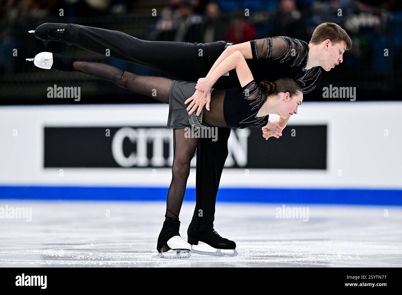 Laura HECKOVA & Alex VALKY (SVK), during Junior Pairs Free Skating, at ...