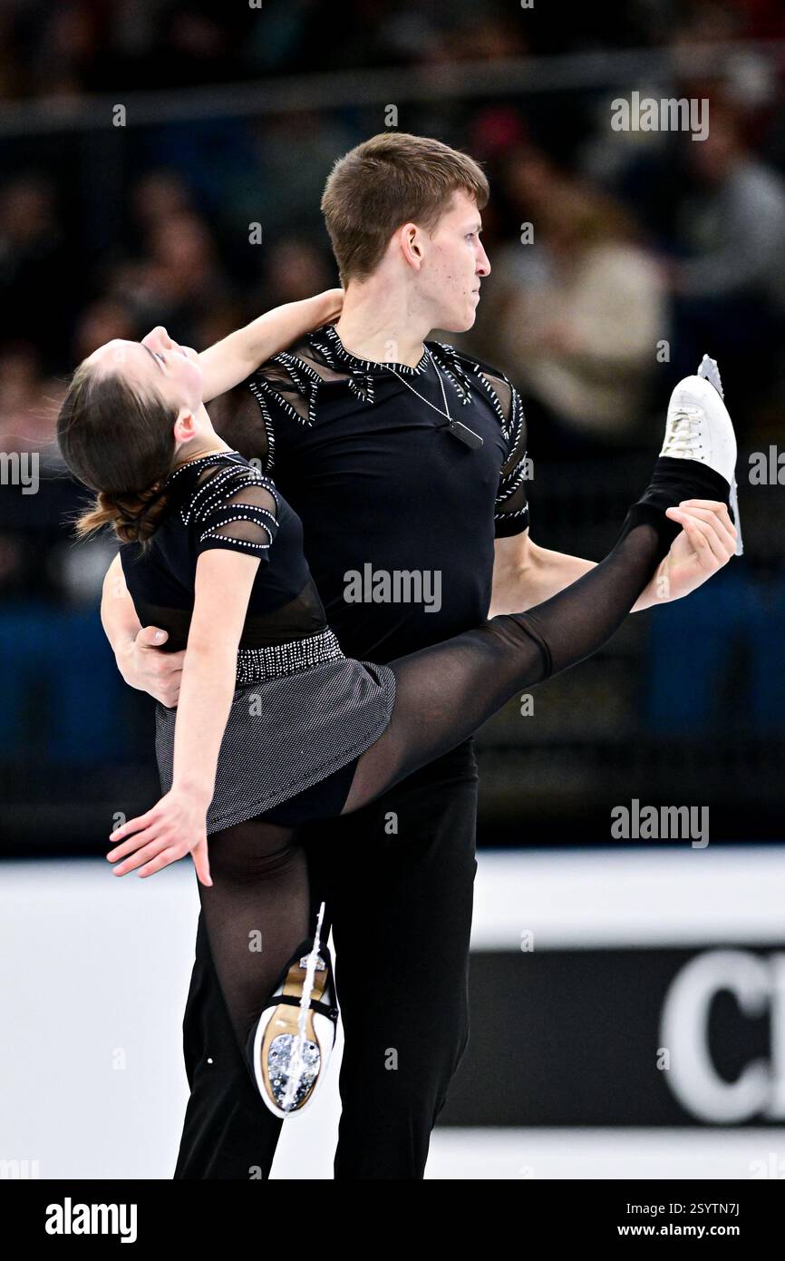 Laura HECKOVA & Alex VALKY (SVK), during Junior Pairs Free Skating, at ...