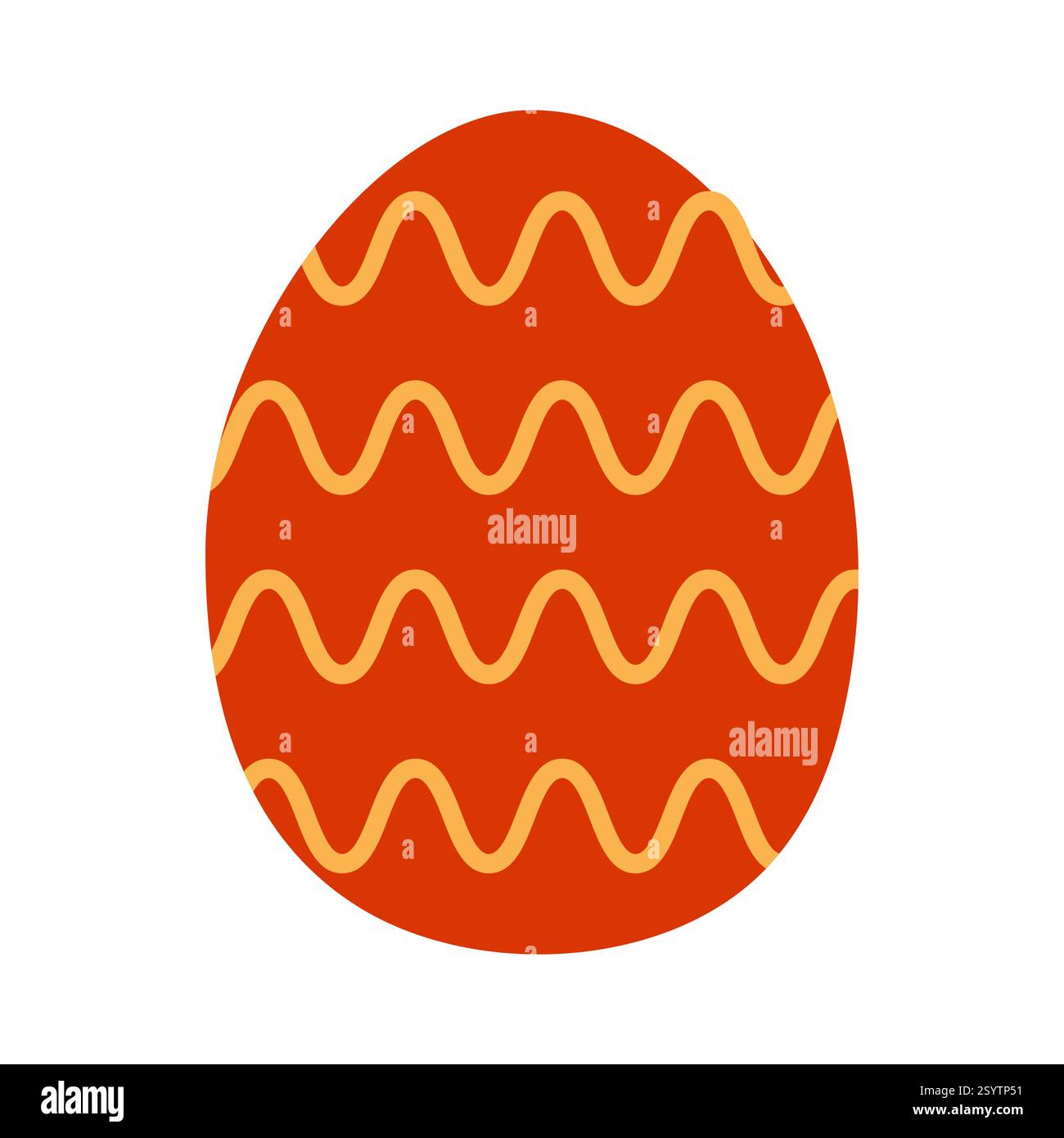 Colorful decorative egg with wavy patterns perfect for spring ...