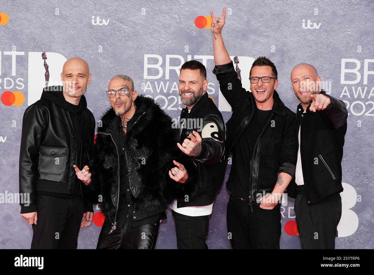 (left to right) Sean Conlon, Abz Love, Scott Robinson, Ritchie Neville, and Jason "J" Brown of ...