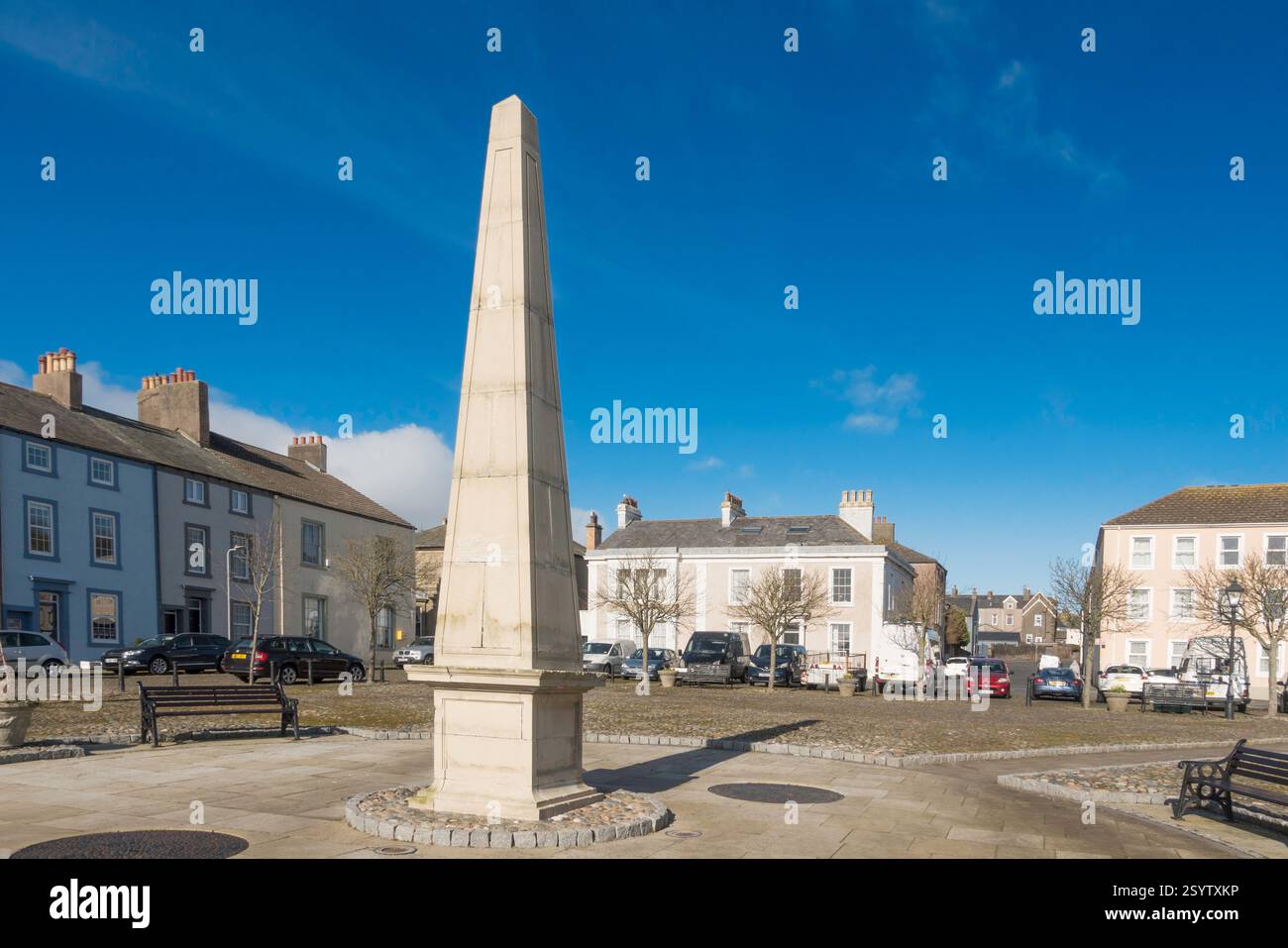 The obelisk in the centre of Fleming Square, a former butter market, in ...
