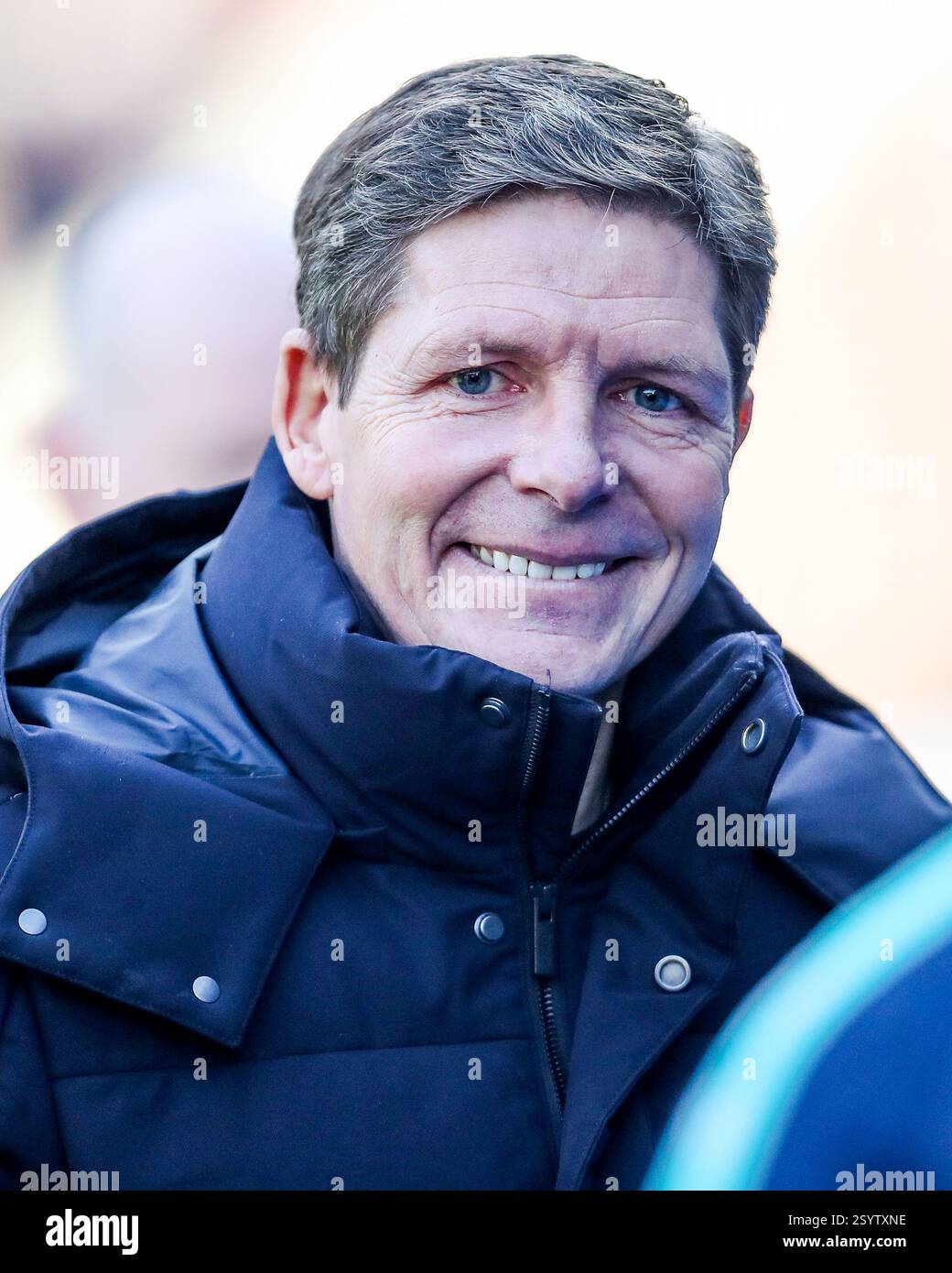 London, UK. 01st Mar, 2025. Oliver Glasner of Crystal Palace reacts ...