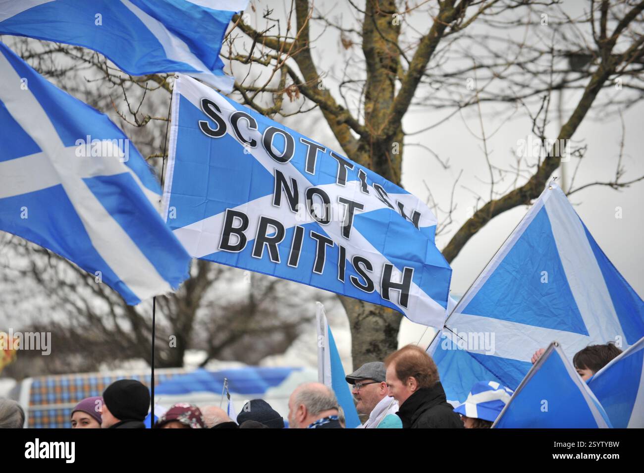Grangemouth, UK. 1st March, 2025 - A flag is seen flying during the ...