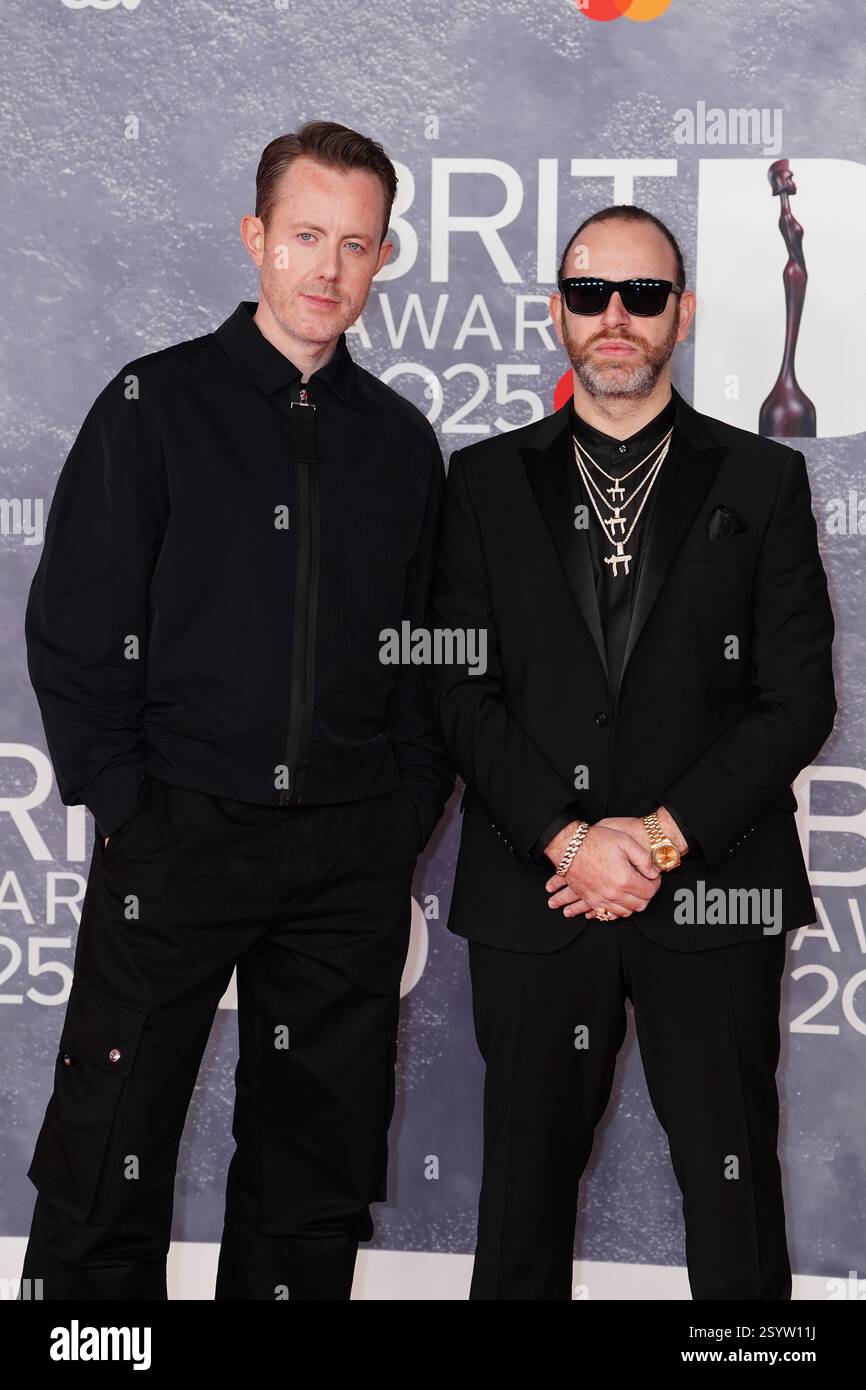 Chase and Status arriving for The BRIT Awards 2025 at London's O2 Arena ...