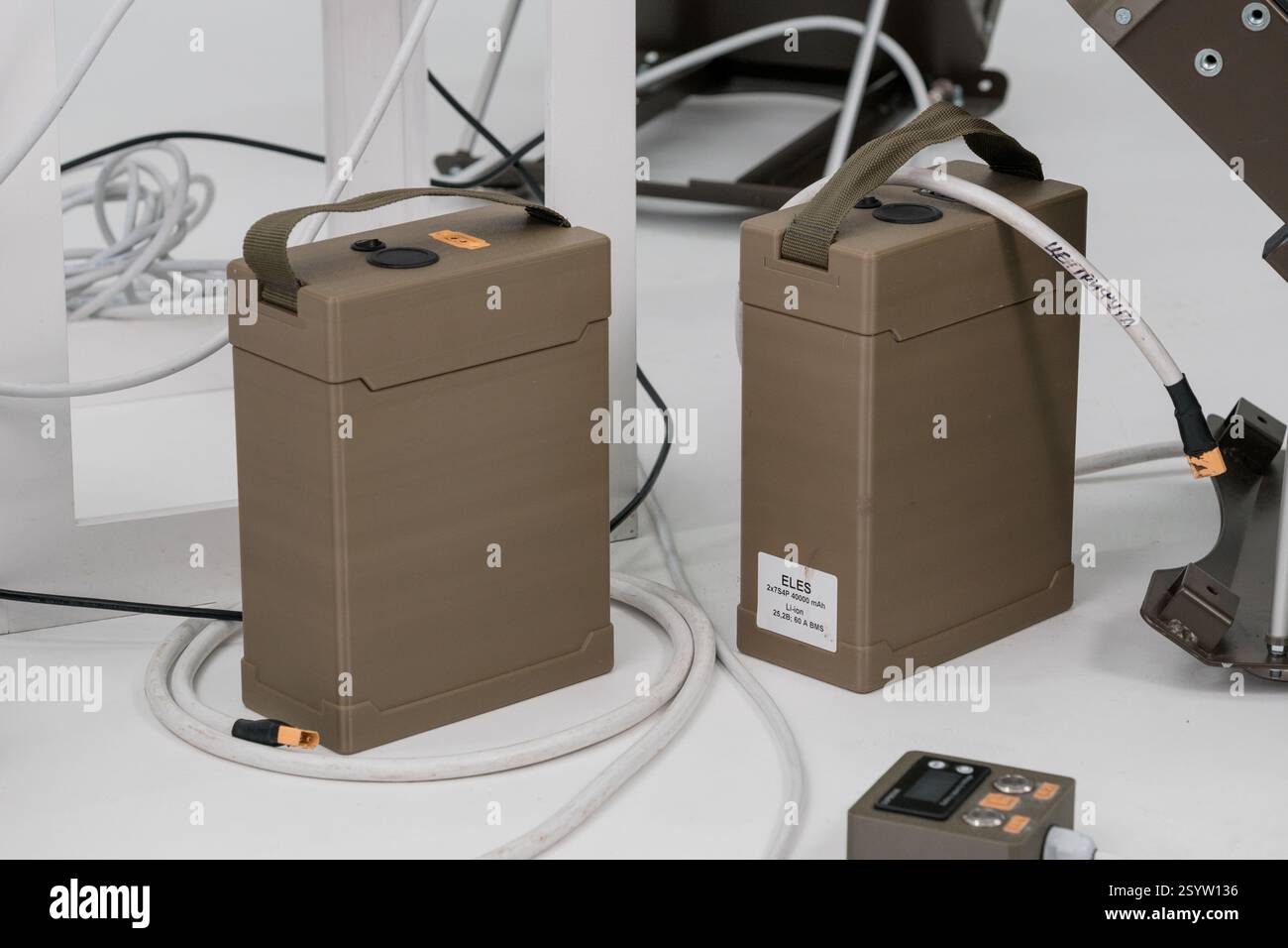 Military Electronic Warfare Equipment - Battery Units and Wiring Stock ...