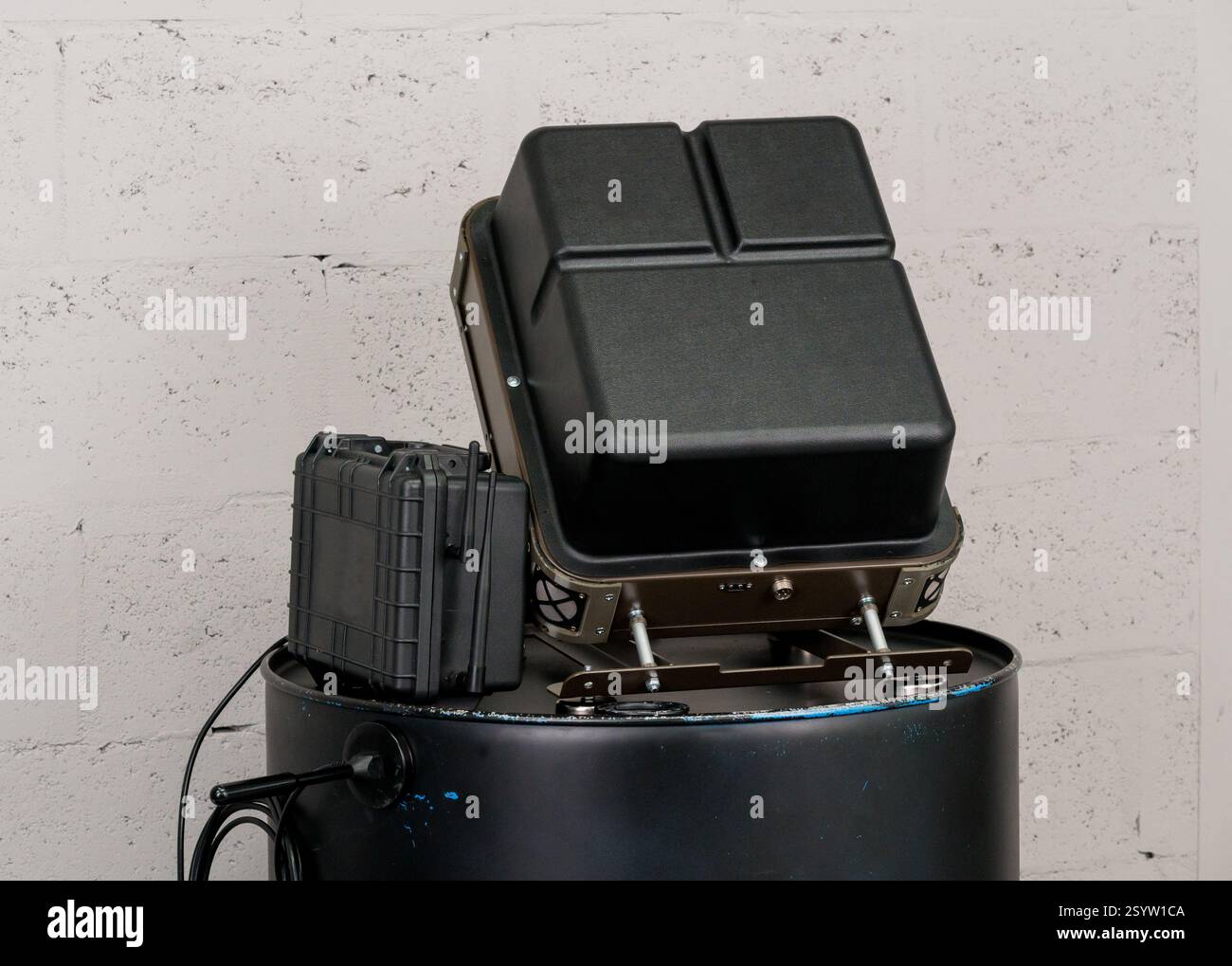 Advanced Electronic Warfare Device Setup on a Base Stock Photo - Alamy