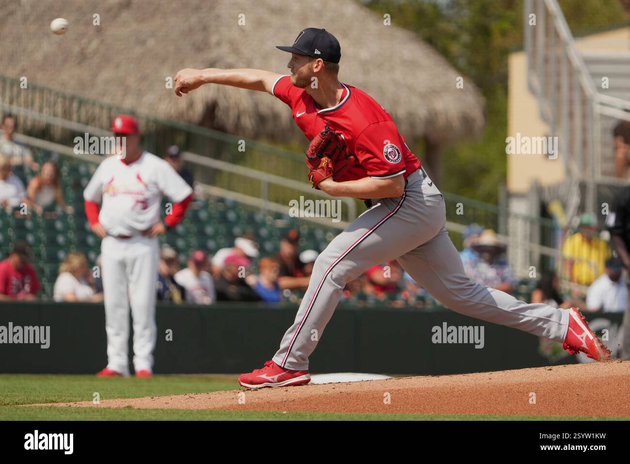Washington Nationals starting pitcher Michael Soroka throws during the ...