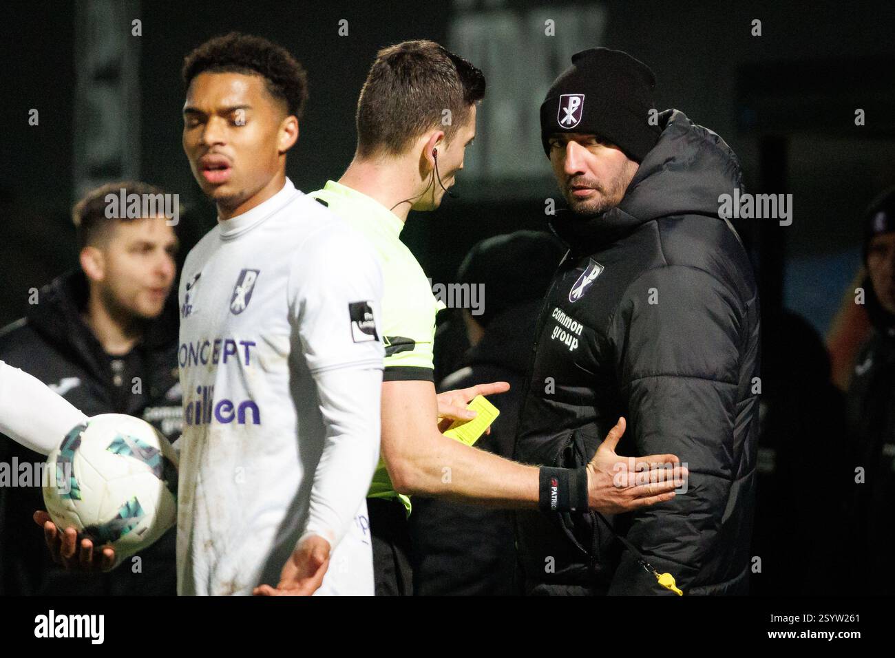 Roeselare, Belgium. 01st Mar, 2025. Patro Eisden's head coach Stijn ...