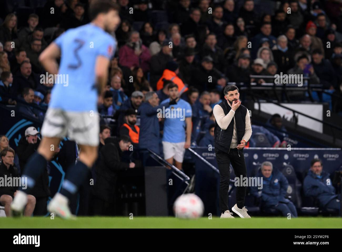 Plymouth Argyle manager Miron Muslic during the Manchester City FC v ...
