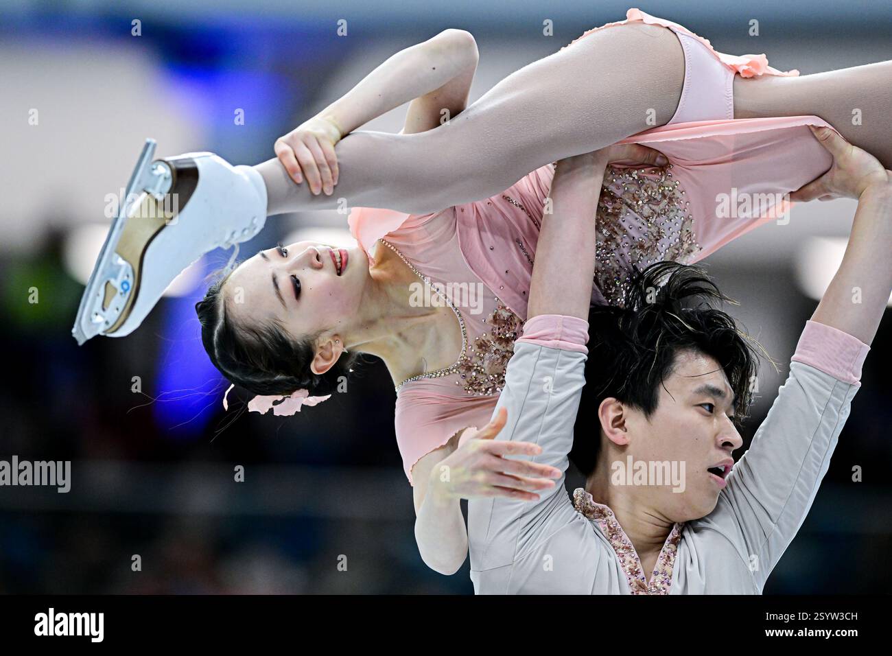 Sae SHIMIZU & Lucas Tsuyoshi HONDA (JPN), during Junior Pairs Free Skating, at the ISU World ...