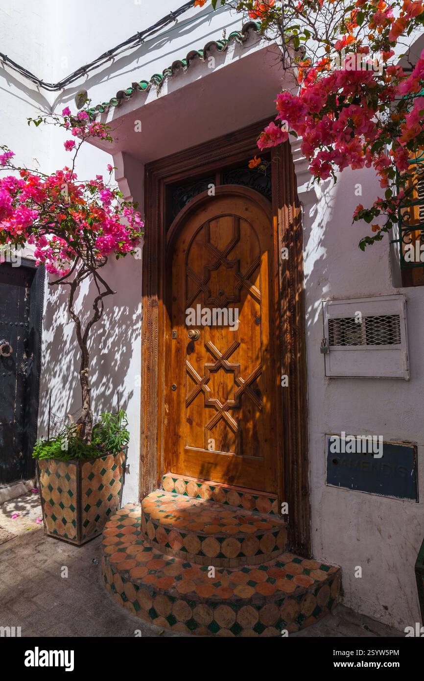 entrance to a traditional Moroccan building, featuring a beautifully ...