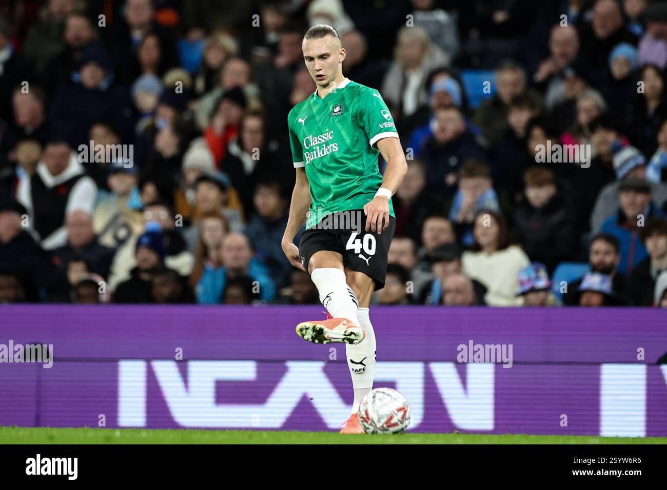 Maksym Talovierov of Plymouth Argyle in action during the Emirates FA ...