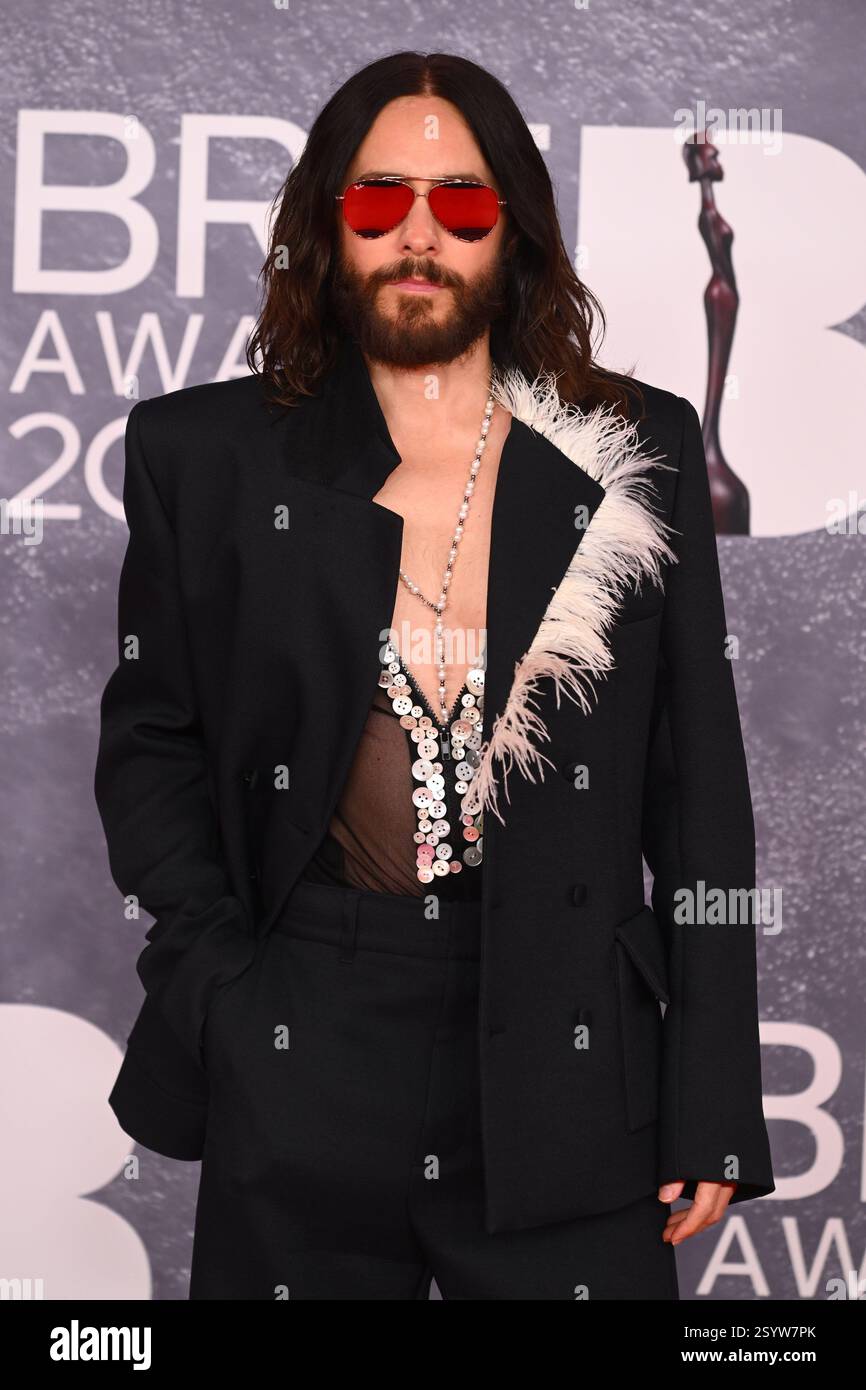 London, UK. 1 March 2025. Jared Leto arriving for The BRIT Awards 2025 at London's O2 Arena ...