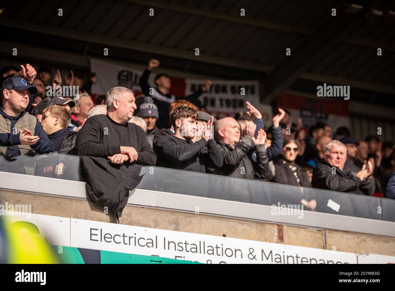 Bolton Wanderers fans during the Sky Bet League 1 match Wrexham vs ...