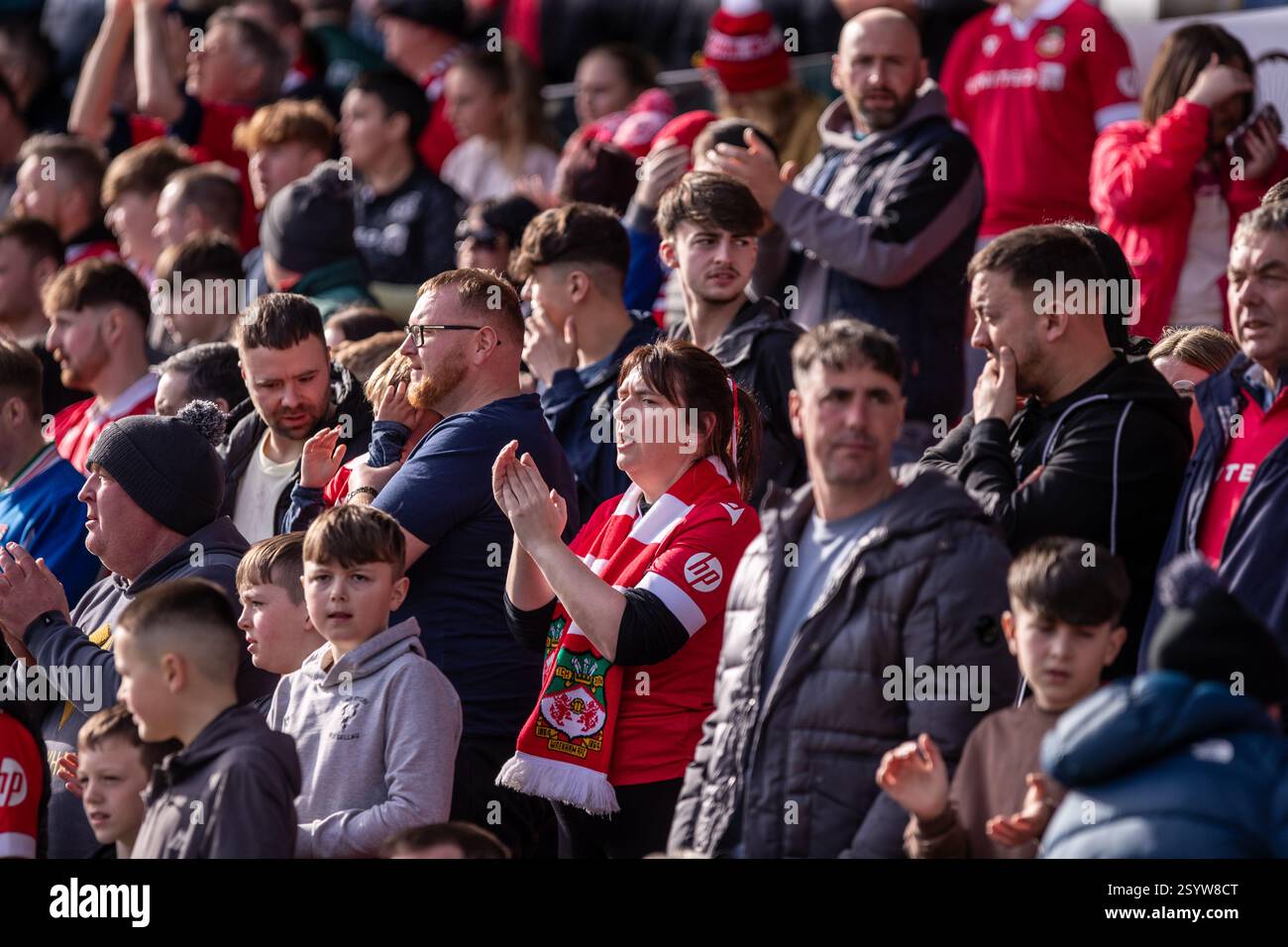 Wrexham AFC fans during the Sky Bet League 1 match Wrexham vs Bolton ...