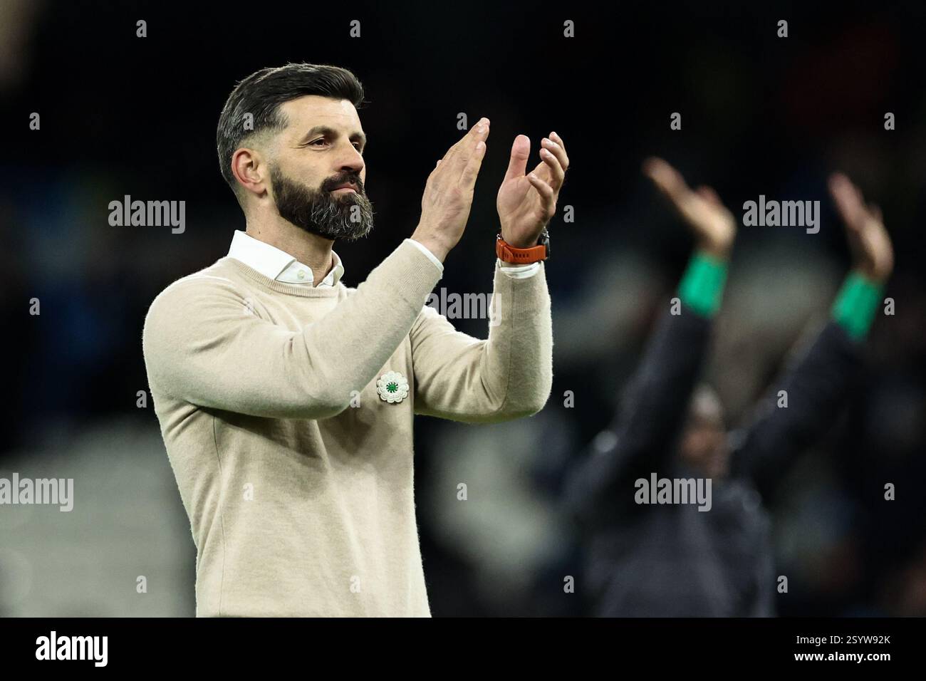 Manchester, UK. 01st Mar, 2025. Miron Muslic manager of Plymouth Argyle ...