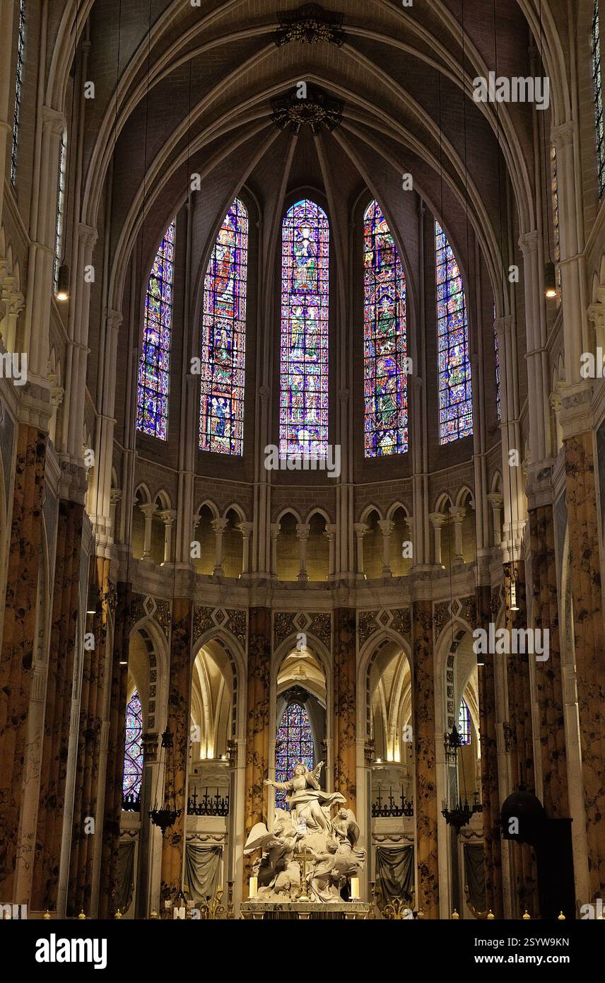 Intricate stained glass illuminates the interior with a stunning ...