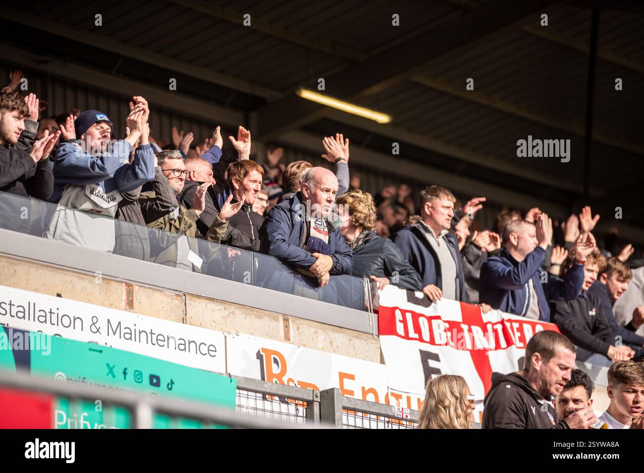 Bolton Wanderers fans during the Sky Bet League 1 match Wrexham vs ...
