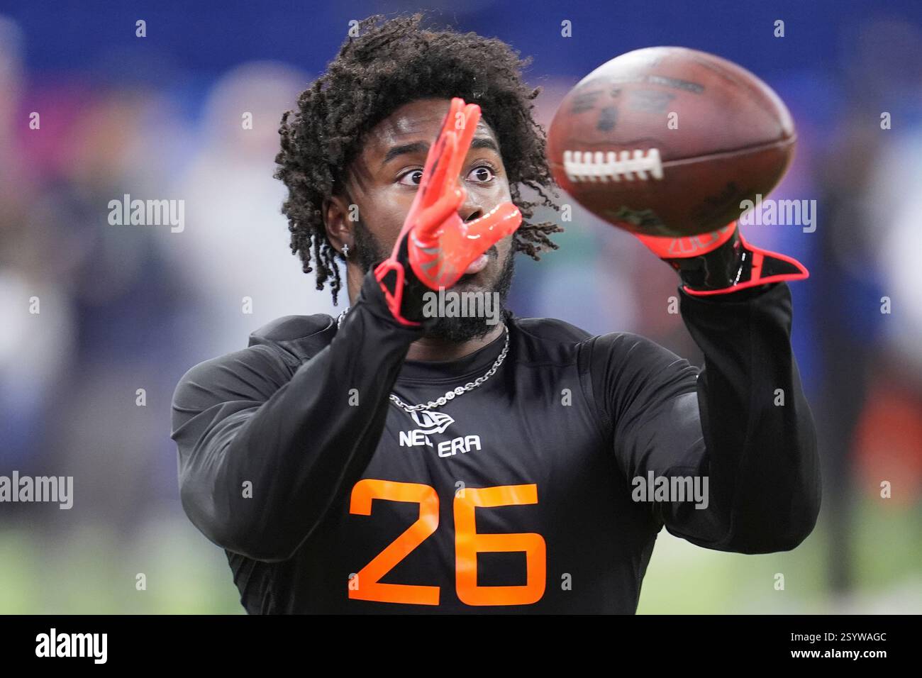 Tennessee running back Dylan Sampson runs a drill at the NFL football ...