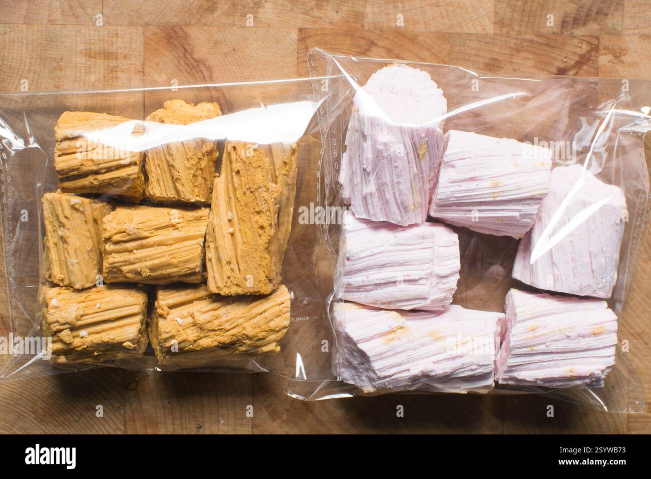 Overhead view of Nigerian Balewa candy, top view of hausa alewa candy ...