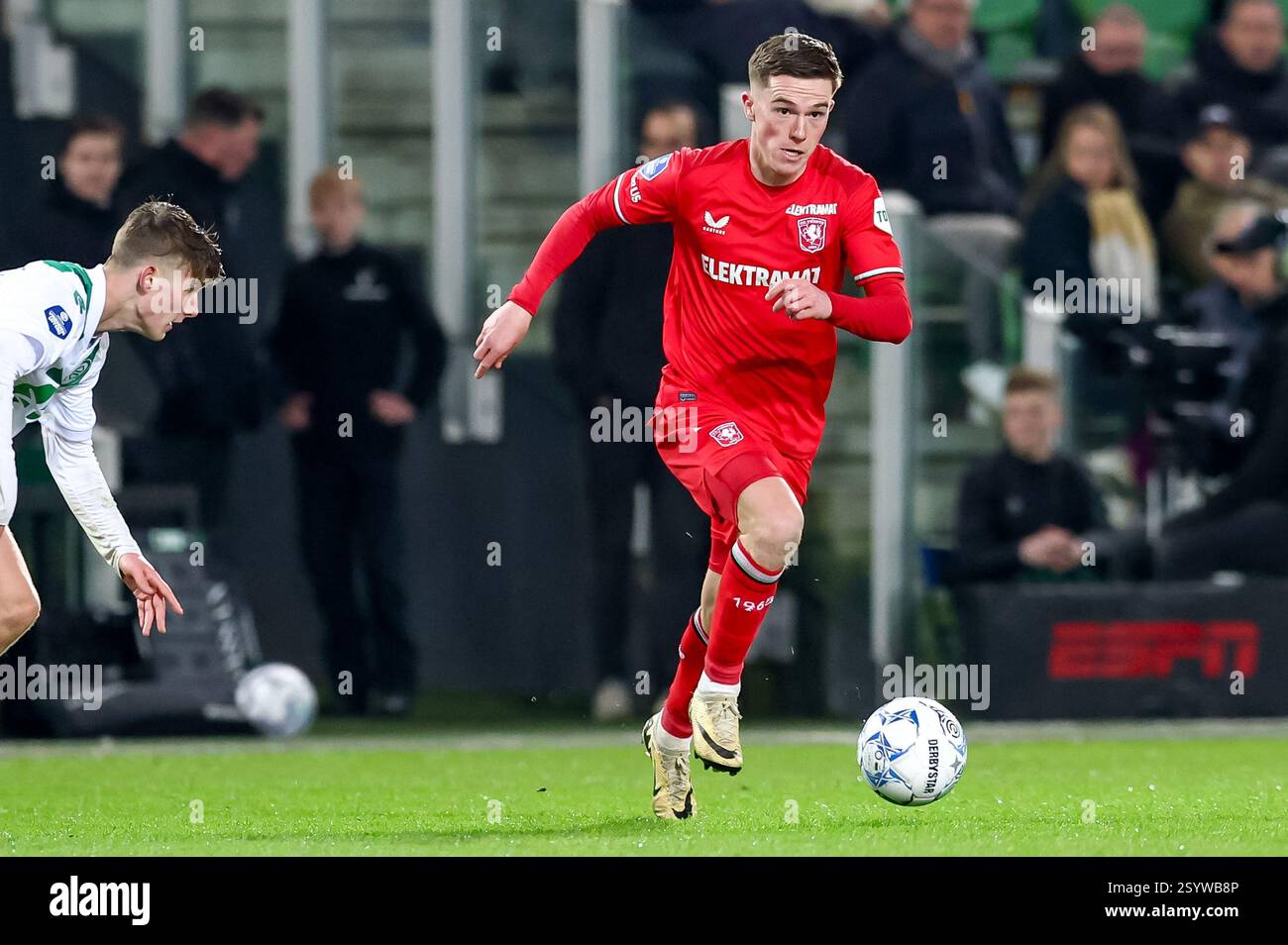 GRONINGEN, NETHERLANDS - MARCH 1: Daan Rots of FC Twente runs with the ...