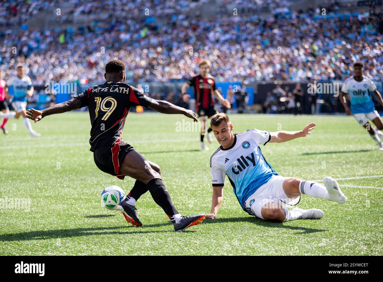 March 1, 2025: Atlanta United forward Emmanuel Latte Lath (19) dribbles ...