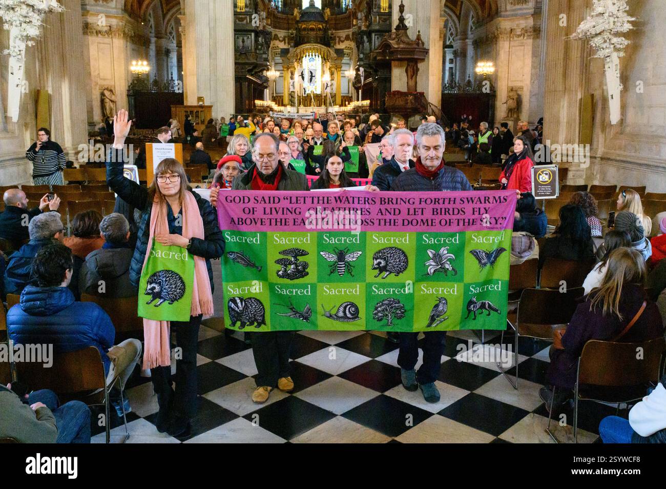 London, UK. 1 March 2025. Singing flash mob by the Climate Choir ...