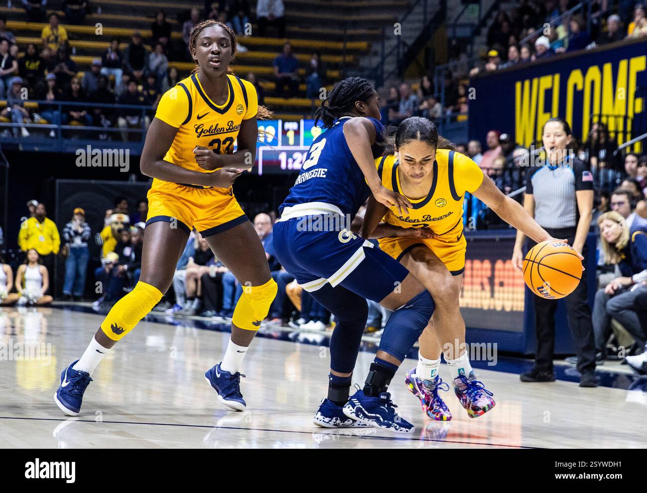 February 27 2025 Berkeley CA, USA California guard Jayda Noble(2)goes ...