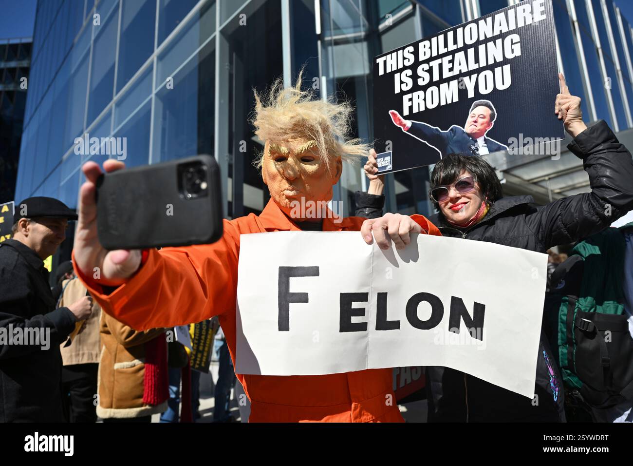 Photo by: NDZ/STAR MAX/IPx 2025 3/1/25 People attend the 'Tesla ...
