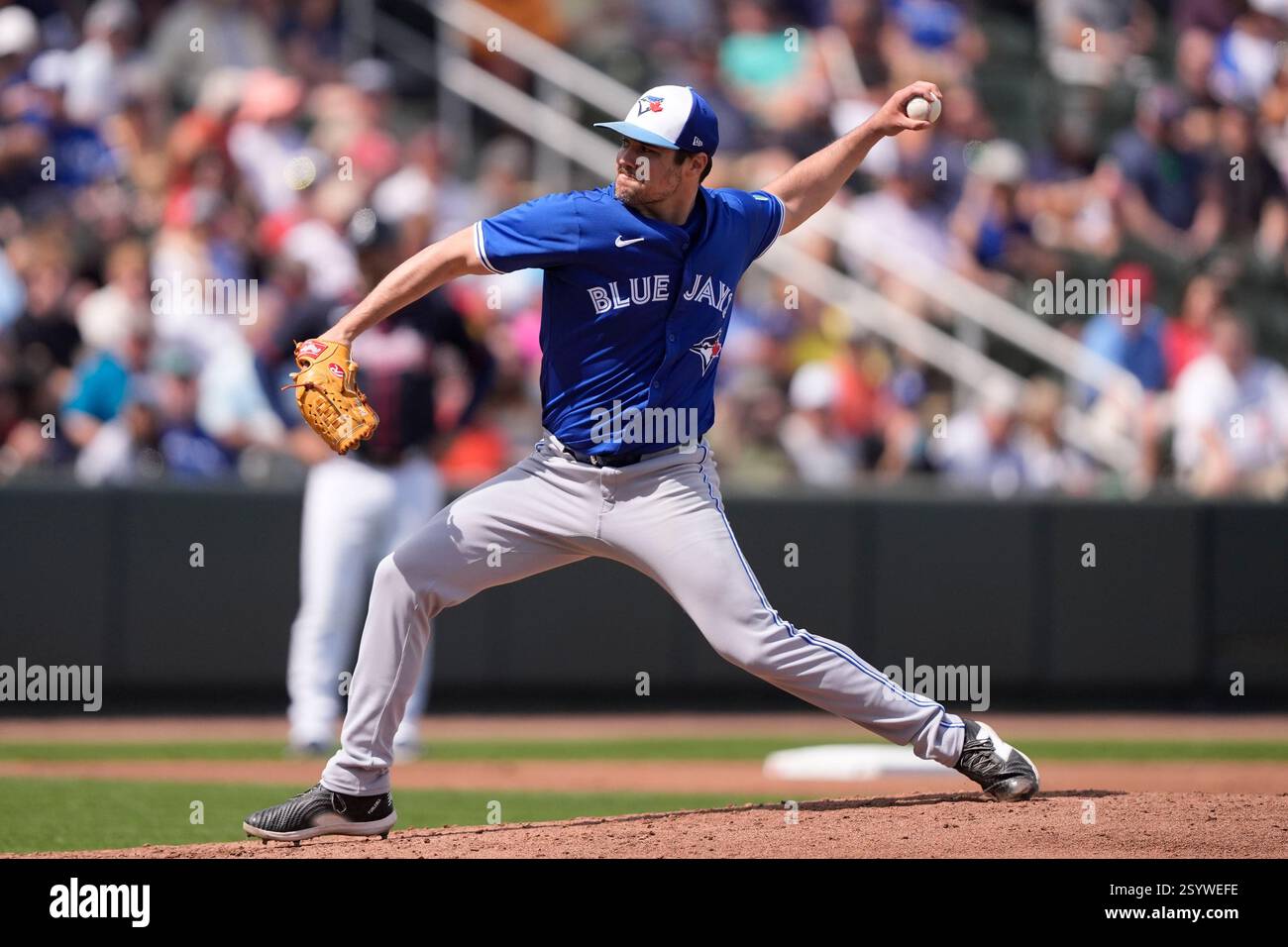 Toronto Blue Jays Brendon Little delivers in the second inning of a ...