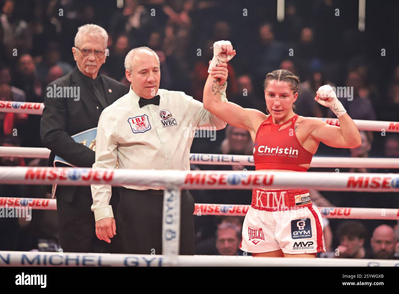Montreal, Canada. 27th Feb, 2025. Kim Clavel celebrates the victory ...