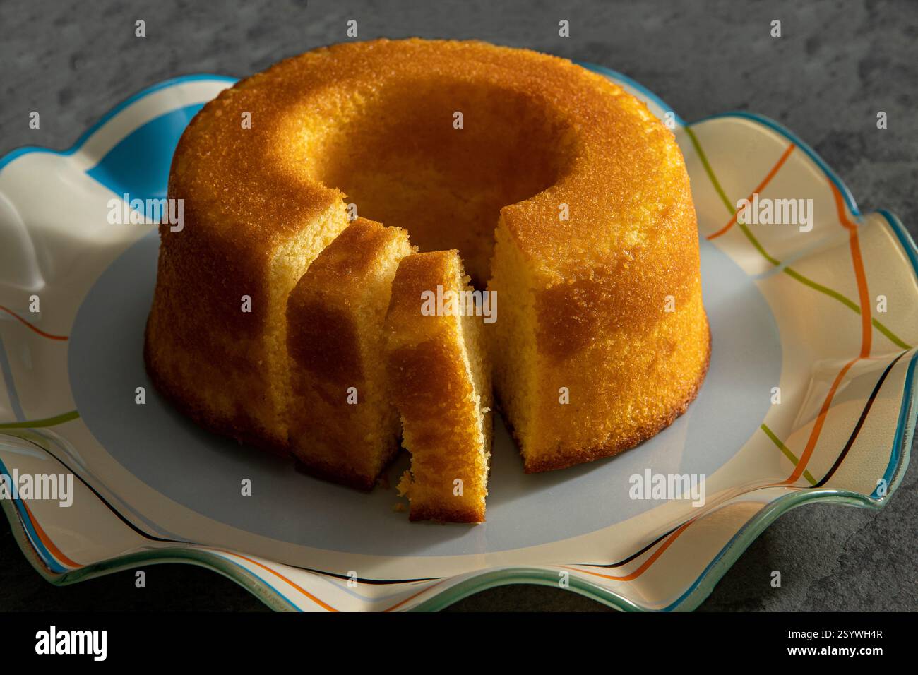 Fuba cake. Traditional Brazilian treats made of corn Stock Photo - Alamy